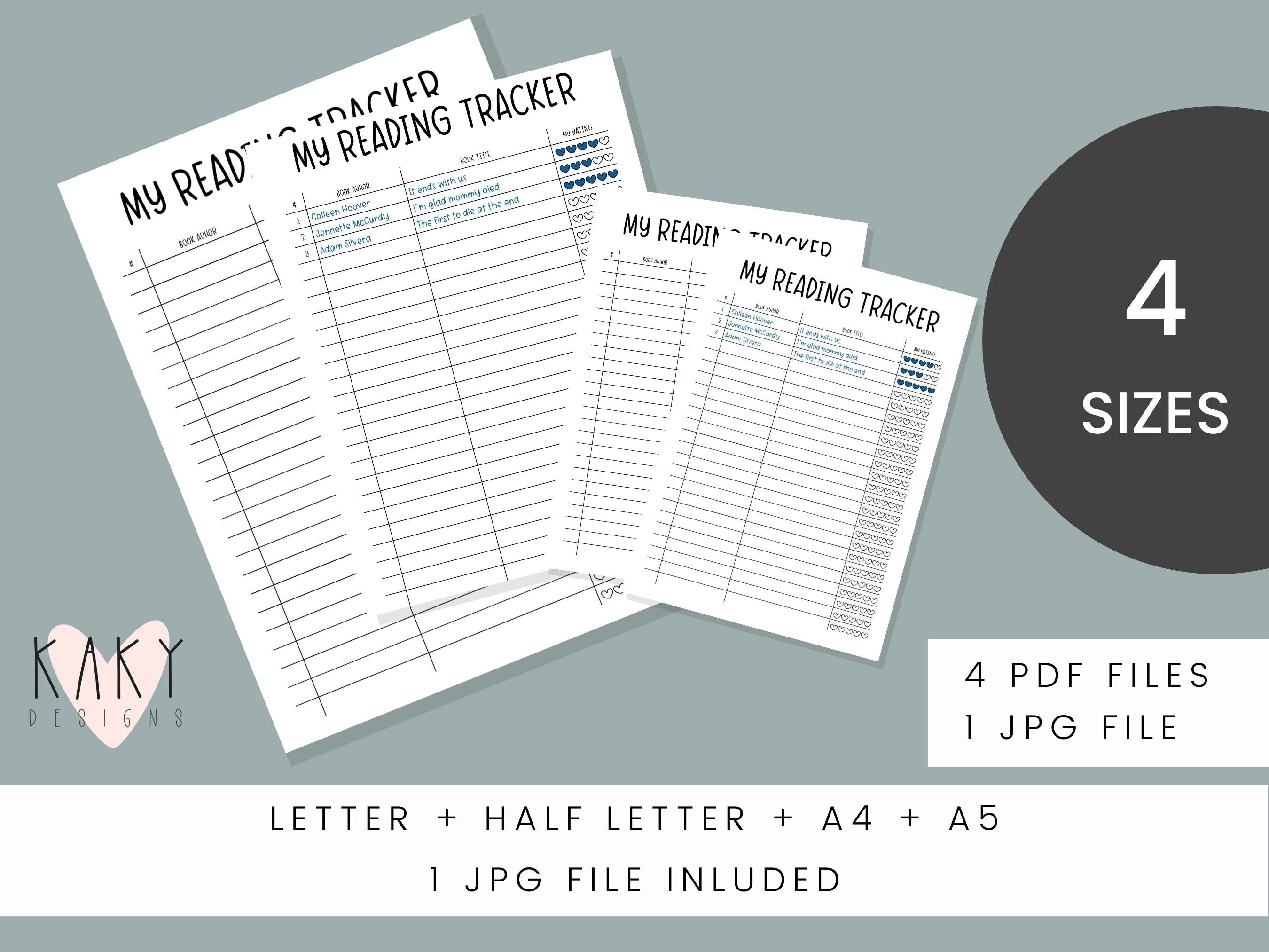 Printable Reading Tracker | Reading Log | Books I've Read | Book Log ...