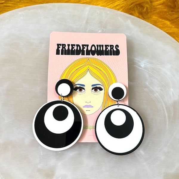 60s Mod Earrings - Etsy