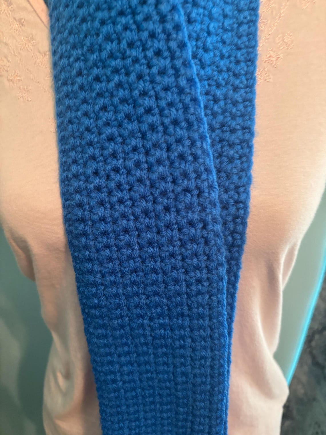 Bright Blue Scarf - Etsy