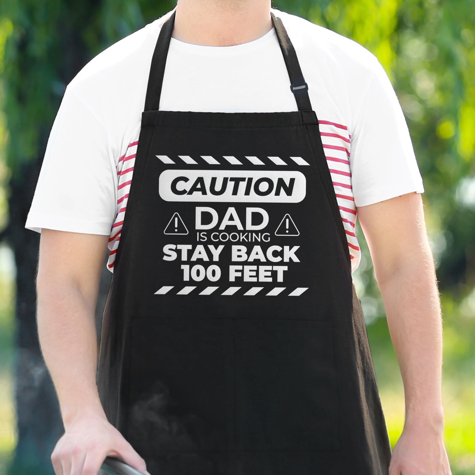 Funny Gift for Dad Caution Dad is Cooking Apron for Fathers - Etsy