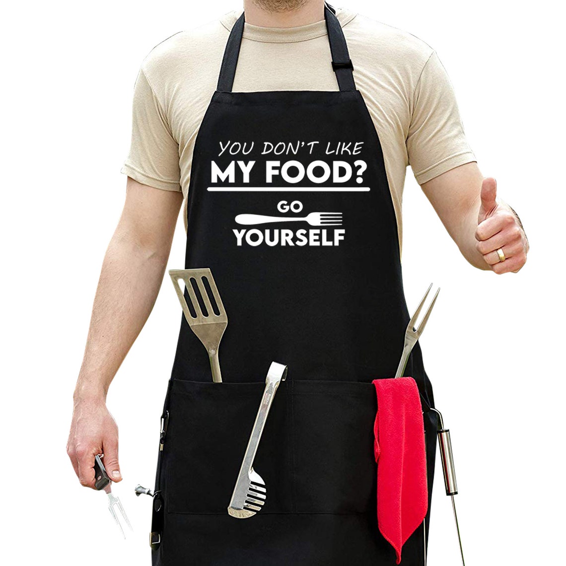 Funny Apron for Men Go Fork Yourself Funny Apron Gift Gifts - Etsy