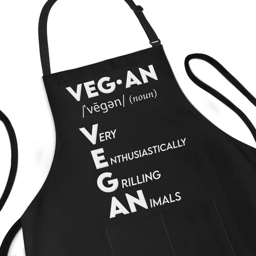 Funny Apron VEGAN Acronym Definition Grilling Gifts for Him - Etsy