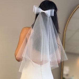 Double Layer Bow Veil - Etsy