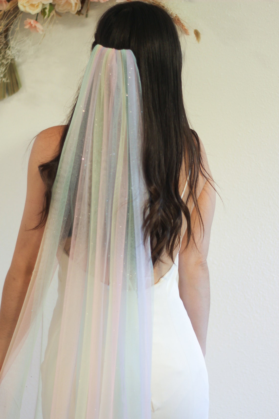Rainbow Wedding Veil Sparkly Pride Bridal Veil - Etsy