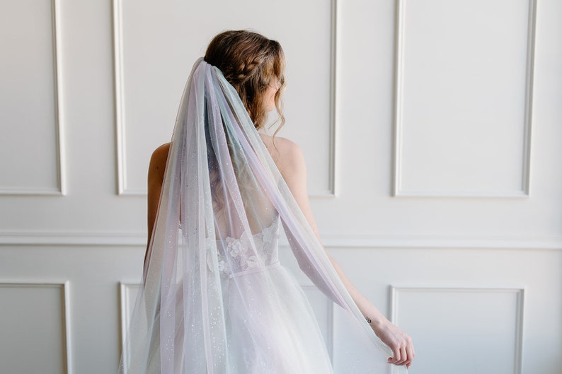 Rainbow Wedding Veil - Sparkly Pride Bridal Veil - Etsy