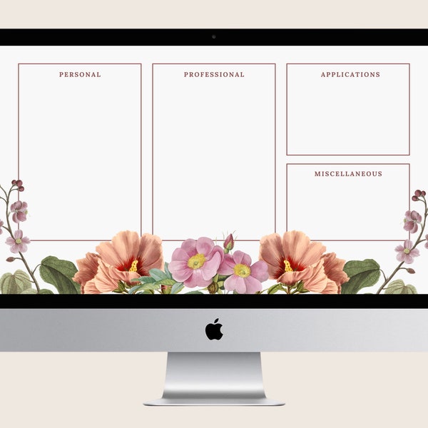 Organizational Desktop Backgrounds - Etsy