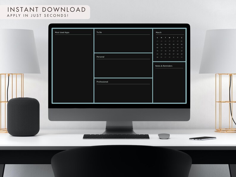 2025 Dark Theme Desktop Organizer Wallpaper, Calendar, Dark, Digital ...