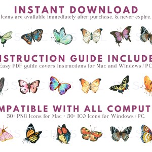 50 Butterfly Icons, File Icons, Folder Icons, Mac, PC, Windows, Notion ...