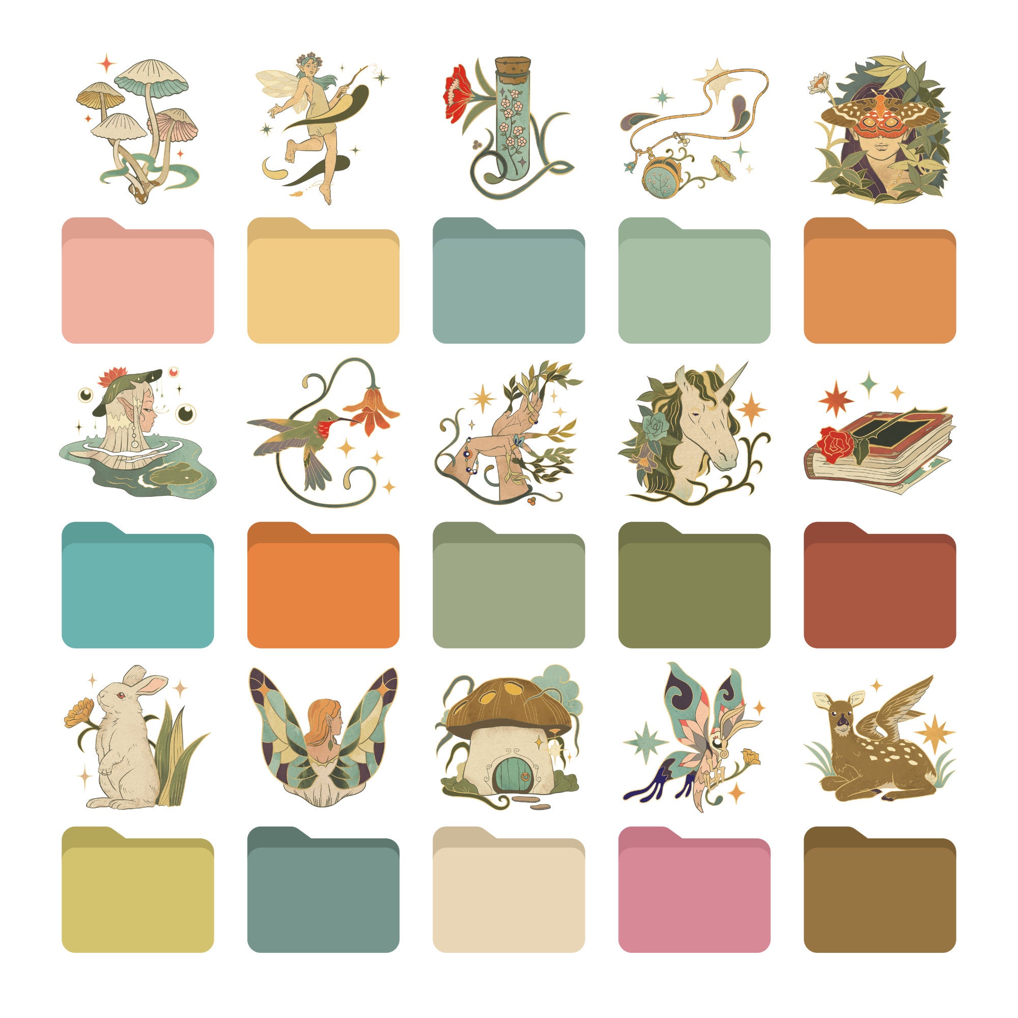 45 Cottagecore Icons, File Icons, Folder Icons, Mac, PC, Windows, Icons ...
