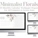 2025 Minimalist Florals Desktop Wallpaper Organizer, Calendar ...