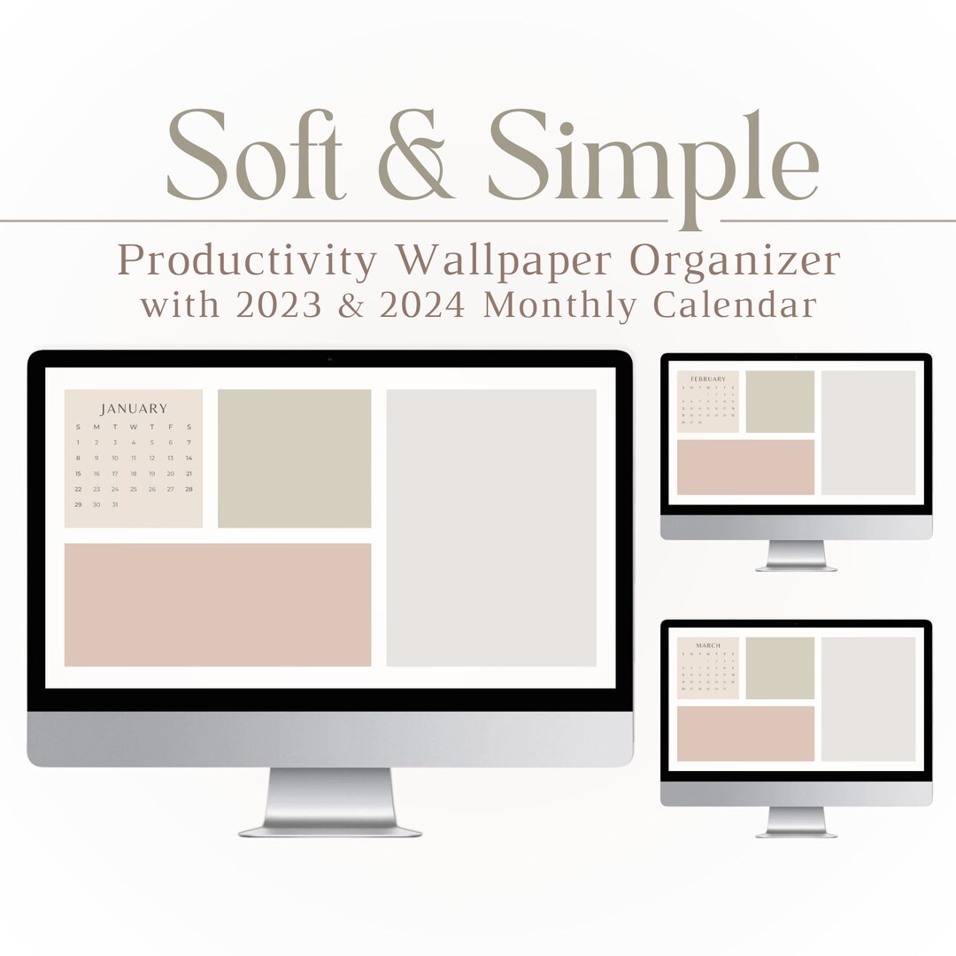 2023-2024 Calendar Wallpaper Organizer, Tech, Digital, Organization ...