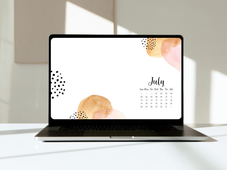 2026 Peaches & Cream, Desktop Wallpaper, Monthly Calendar, Computer ...