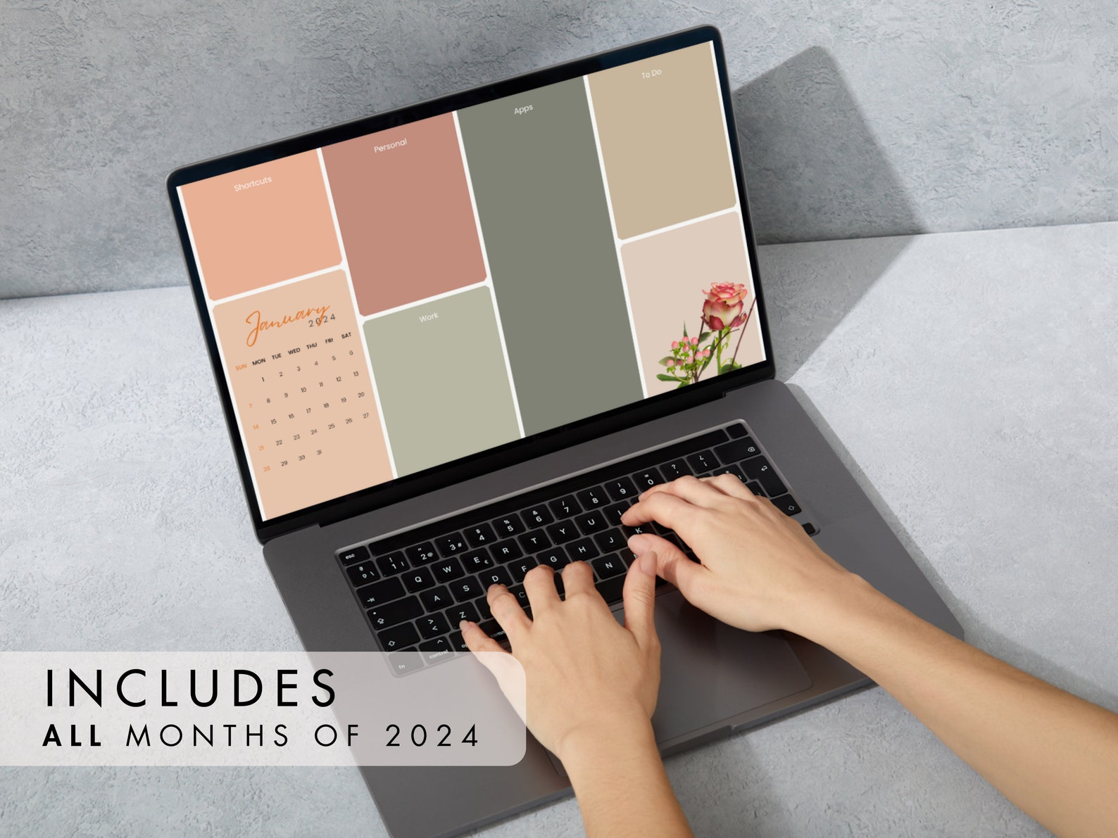 2024 Spring Organizer Calendar Wallpaper, Computer Background ...