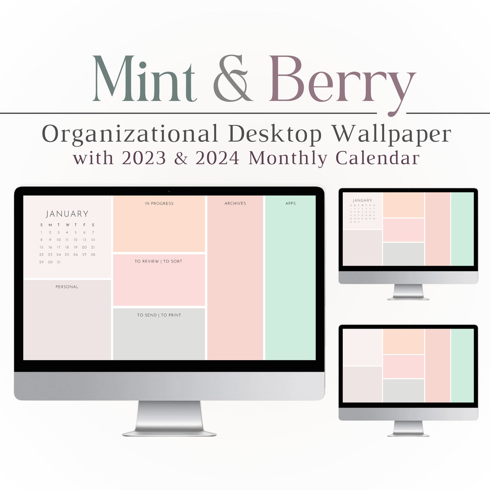 2023-2024 Desktop Wallpaper Organizer, Calendar, Laptop Wallpaper ...