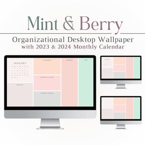 2023-2024 Desktop Wallpaper Organizer, Calendar, Laptop Wallpaper ...