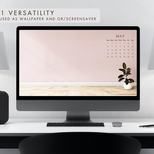 2025 Pink Minimalist Calendar Desktop Wallpaper, Computer Wallpaper ...