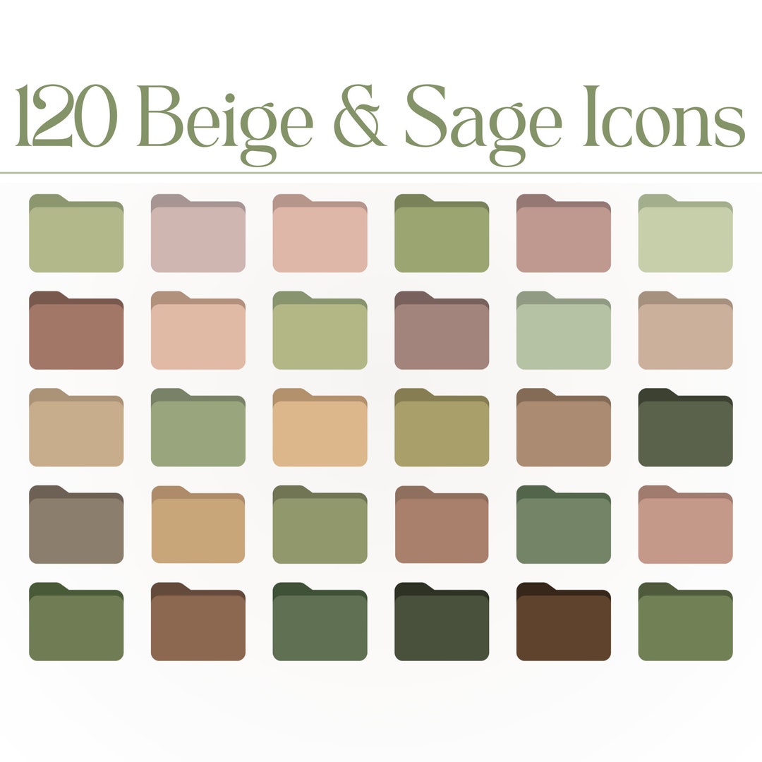 120 Folder Icons for Mac & PC, Computer Desktop Folders, File Icons ...