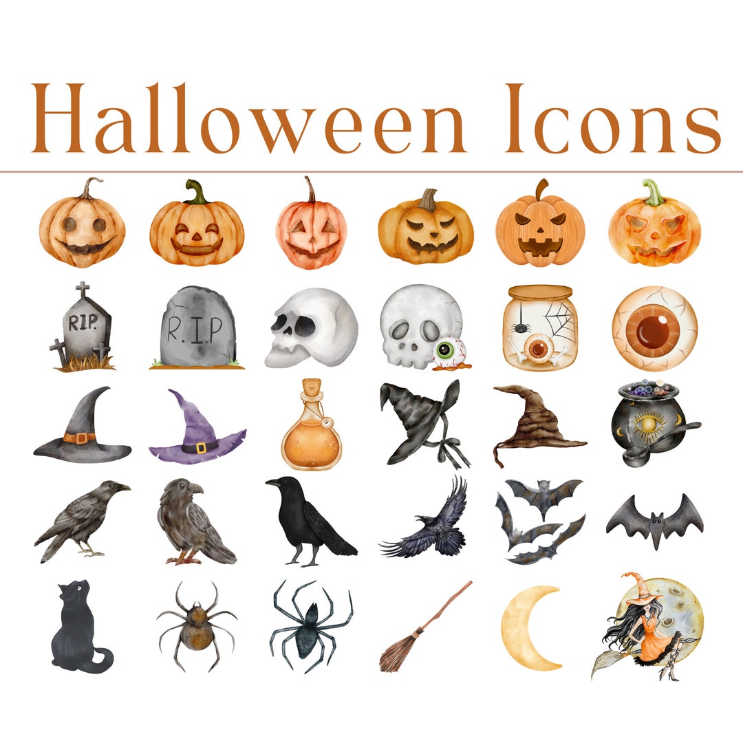 70 Halloween Icons, Spooky Icons, Mac, Windows, PC, Ipad, Folder Icons ...