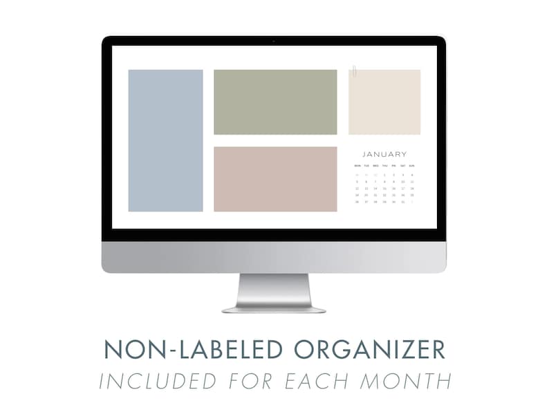 2026 Modern Minimalist Desktop Wallpaper, Organizer, Calendar ...