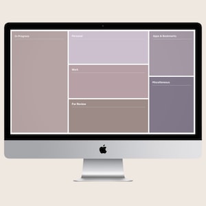 Set of 6 Organizational Desktop Wallpapers, Productivity Minimal ...