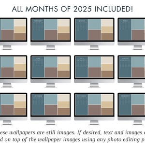 2025 Coastal Colors Desktop Wallpaper + Calendar, Computer Background ...