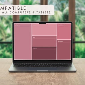 2026 Pretty Productive Wallpapers, Set of 8 Organizational Desktop ...