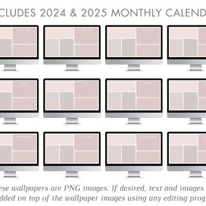 2025 Elegant Neutrals II, Desktop Wallpaper Organizer, Desktop Calendar ...