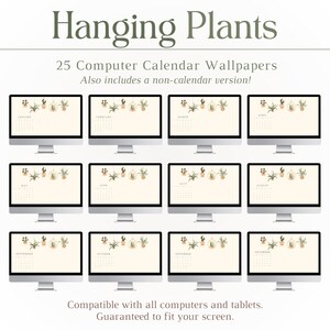 2024 Hanging Plants Calendar Wallpaper, Computer Background, Calendar ...