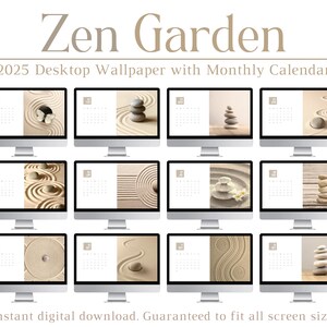 2025 Zen Garden Desktop Wallpaper, Computer Background, Calendar ...
