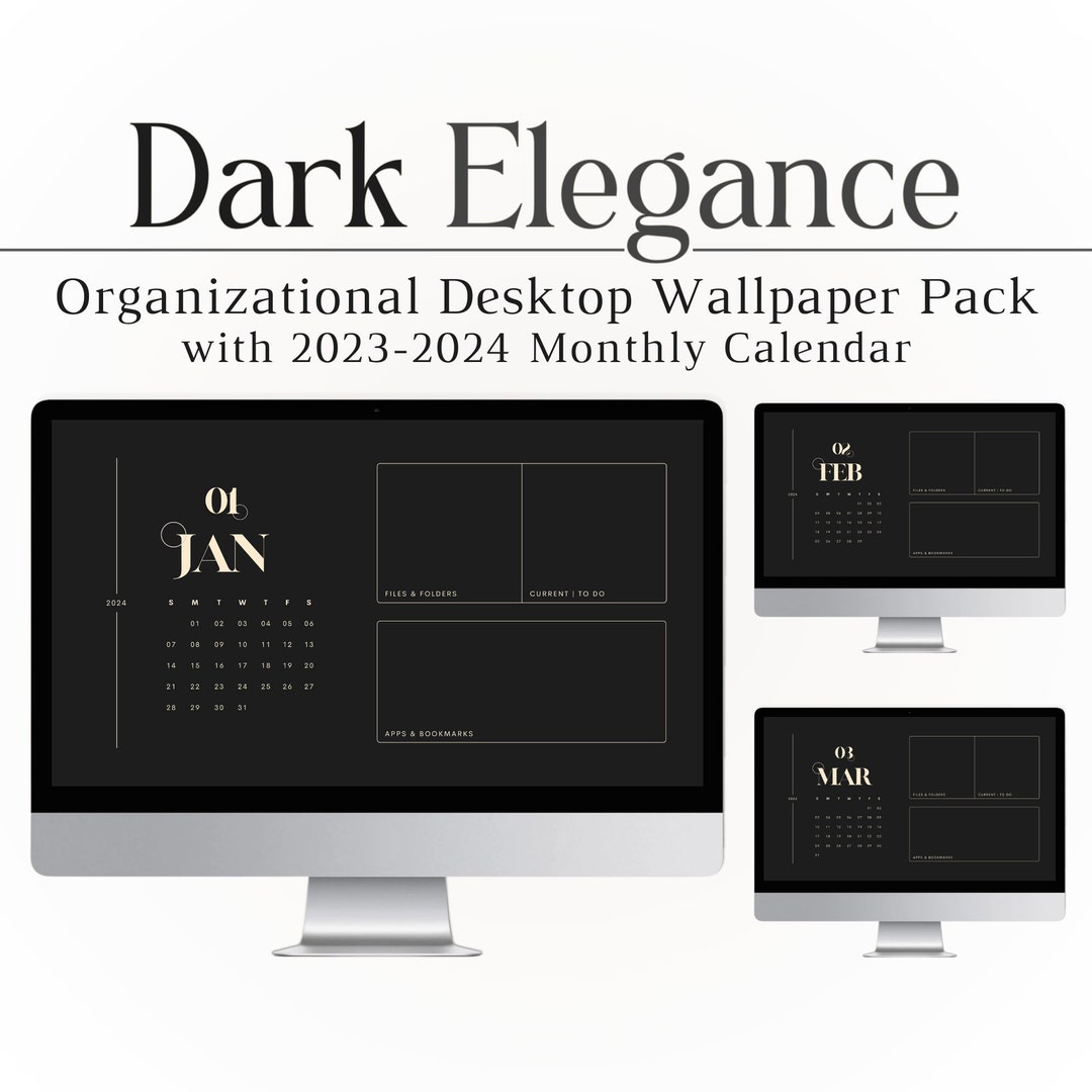 Dark Theme Desktop Wallpaper, Calendar Wallpaper, Dark, Minimalist ...