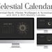 2025 Celestial Kalender Wallpaper, dunkle Tapete, Kosmische, Astrologie ...