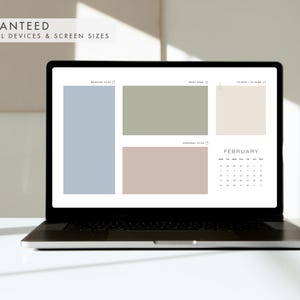 2025 Modern Minimalist Desktop Wallpaper, Organizer, Calendar ...