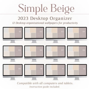 2023 Desktop Wallpaper, Desktop Organizer, 2023 Calendar, Mac, Pc ...