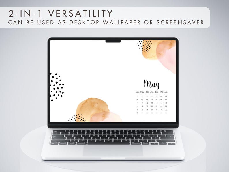 2026 Peaches & Cream, Desktop Wallpaper, Monthly Calendar, Computer ...