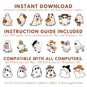 101 Cute Ghost Icons, Halloween, Spooky, Icons, Mac, Windows, PC, Ipad ...