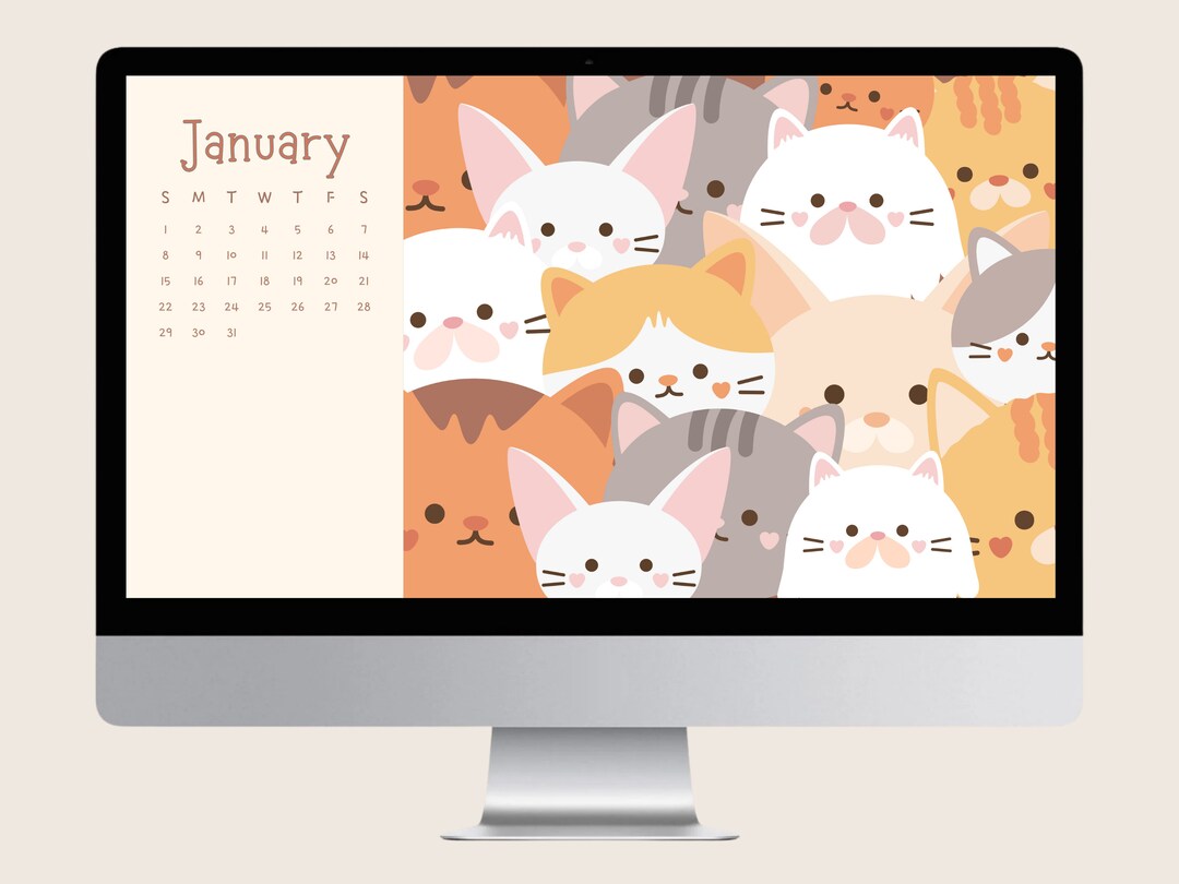 2023-2024 Desktop Wallpaper Background Calendar Wallpaper - Etsy