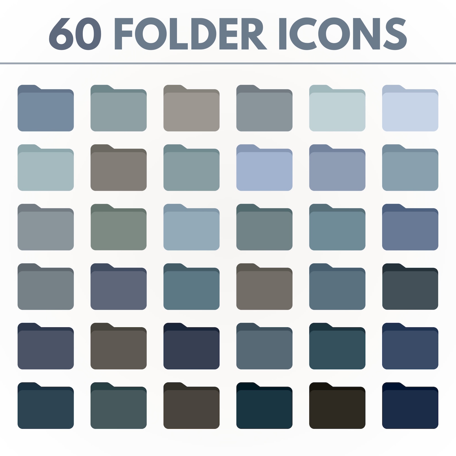 130 Icons for Mac, PC, Windows, Bundle Pack, Desktop Folder Icons, File ...