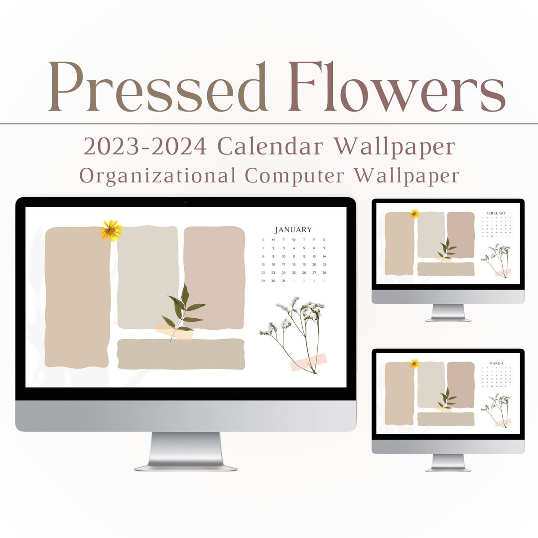 2023-2024 Calendar Wallpaper, Desktop Organizer, Organizational ...