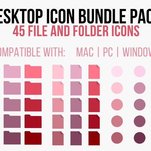 600 Pink Folder Icons for Mac Windows Free Pink Desktop - Etsy