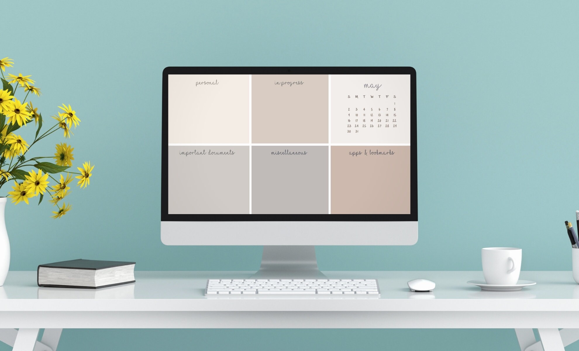 2021 Organizational Desktop Wallpaper Coffee | Etsy