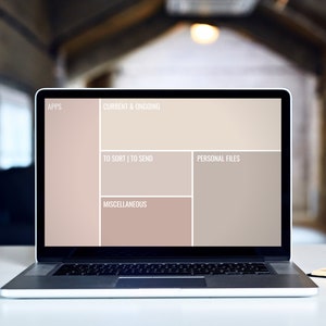 Basic Beige Wallpaper Organizer + Folder Icons, Desktop Wallpaper ...