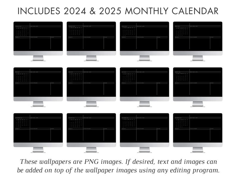 2025 Dark Theme Desktop Wallpaper, Calendar Wallpaper, Black ...