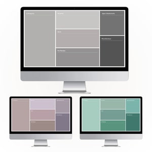 Set of 6 Organizational Desktop Wallpapers, Productivity Minimal ...