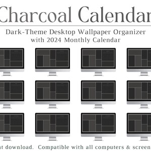 Dark Theme Desktop Wallpaper, Calendar Wallpaper, Dark, Minimalist ...