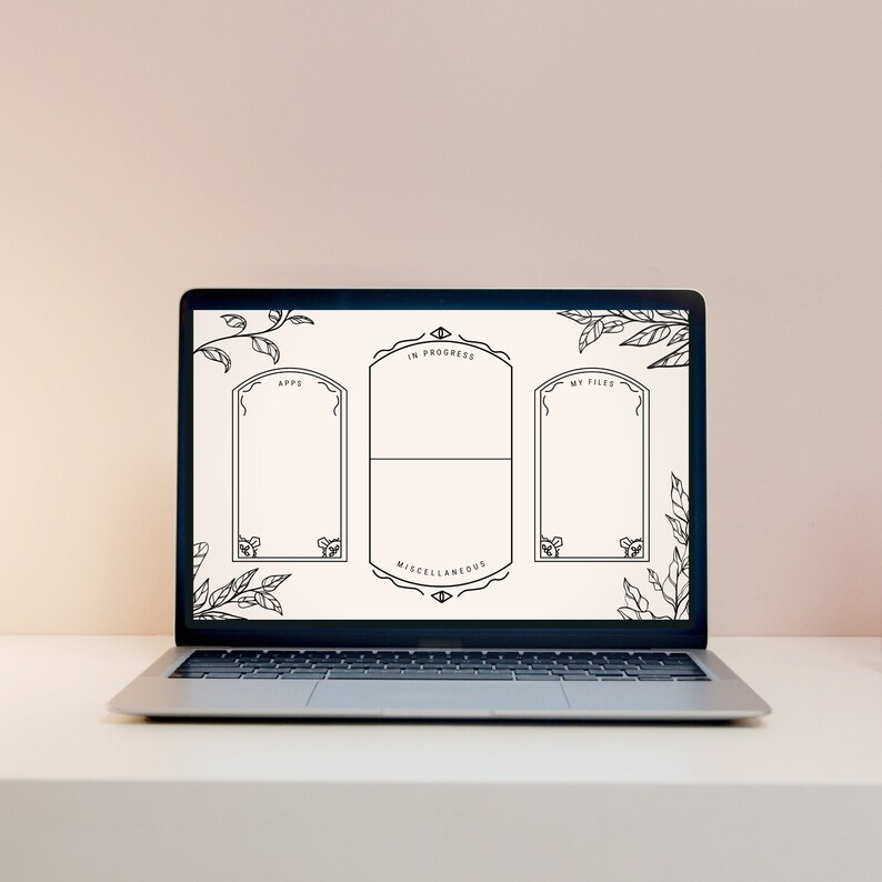 Set of 6 Desktop Wallpaper Organizers, Computer Background, for ...