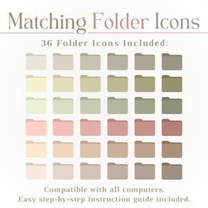 Simple Florals Desktop Organizer, Folders Icons, Computer Wallpaper ...