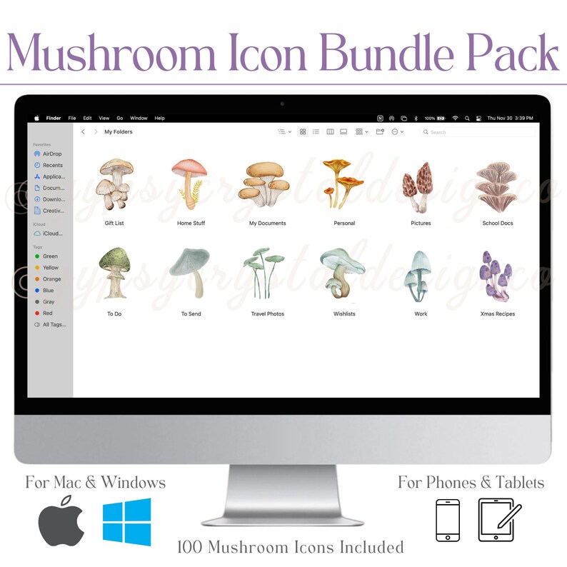 100 Mushroom Icons, Desktop Icons, File Icons, Mac, PC, Folder Icons ...