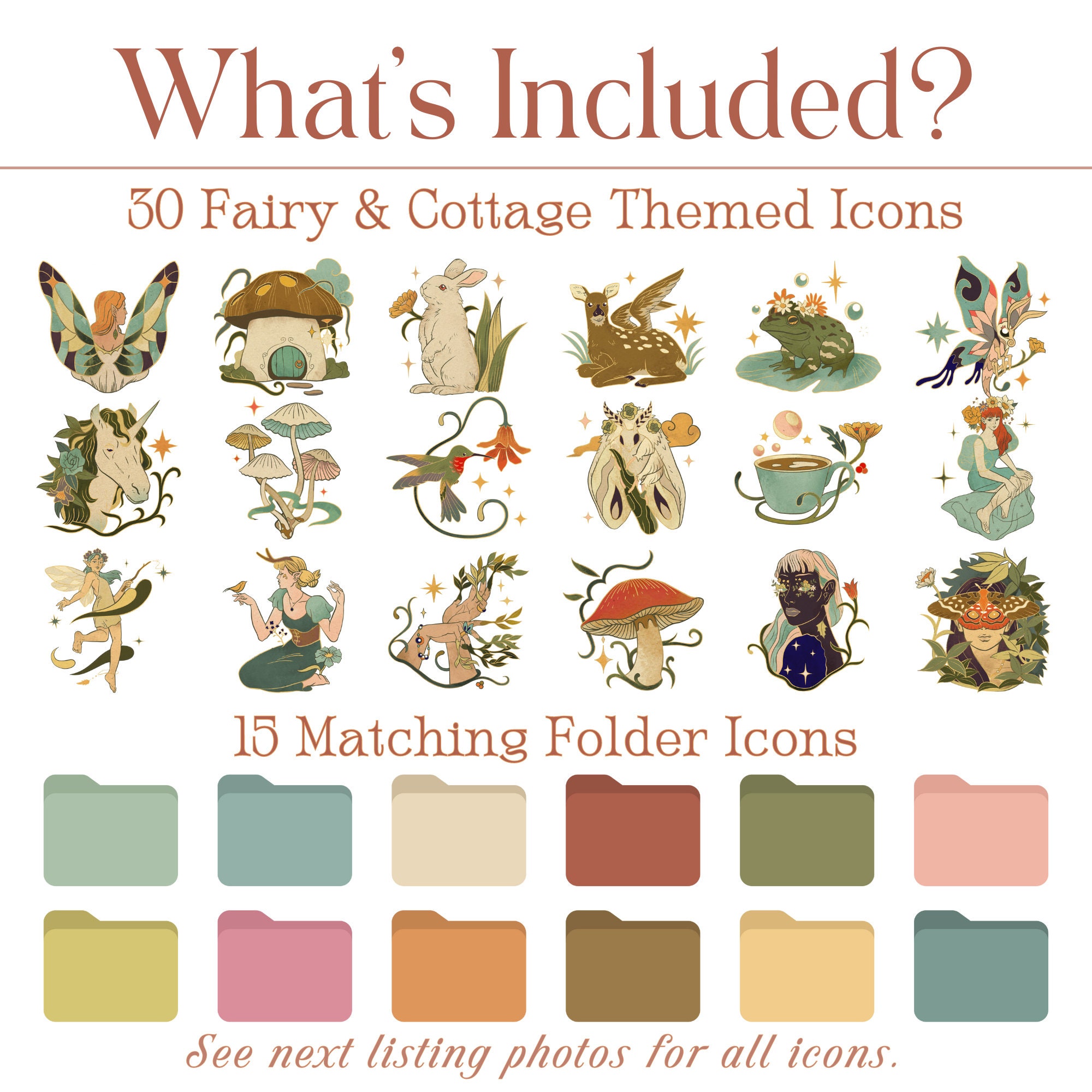 45 Cottagecore Icons, File Icons, Folder Icons, Mac, PC, Windows, Icons ...