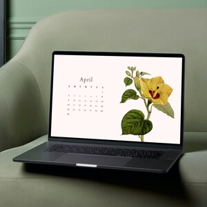 Fancy Florals Desktop Wallpaper 2024 Calendar, Computer Background, PC ...