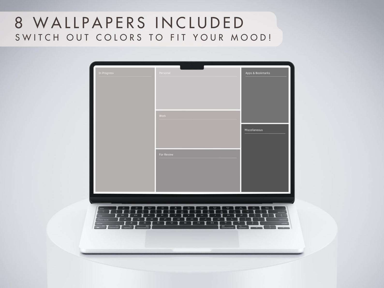 2026 Pretty Productive Wallpapers, Set of 8 Organizational Desktop ...